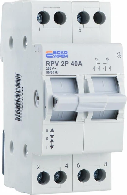 Ручной переключатель ввода УКРЕМ АСКО (І-0-ІІ) RPV 2P 40A – фото, отзывы, характеристики в ...