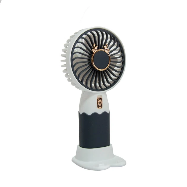 Міні вентилятор на акумуляторі MiniFan ZB-088C USB Біло-сірий ...