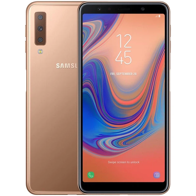 Смартфон Samsung Galaxy A7 2018 (A750F) 64Gb Gold (SM-A750FZDUSEK ...