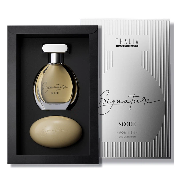 Чоловічий парфумерний набір EDP+мило Score THALIA Signature, 50 мл+100 ...