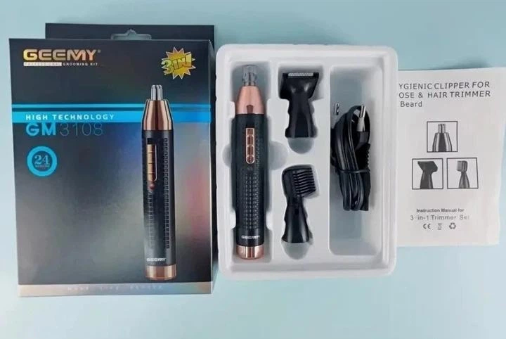 Мужской триммер 3 в 1 Geemy GM-3108 для носа ушей и бровей – фото, отзывы, характеристики в ...