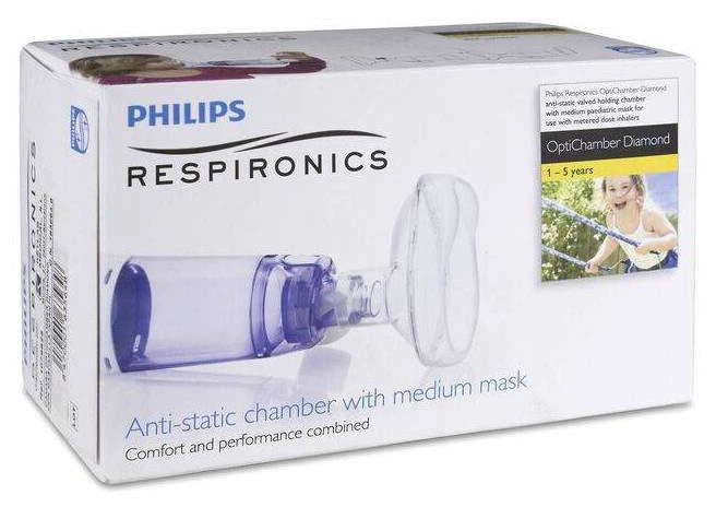 Інгаляційна камера Philips Optichamber Diamond з маскою для дітей 1-5 ...