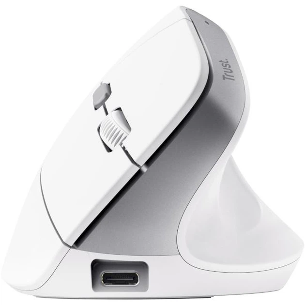 Вертикальна миша TRUST Bayo 2 Ergonomic Wireless White (25398) – фото ...
