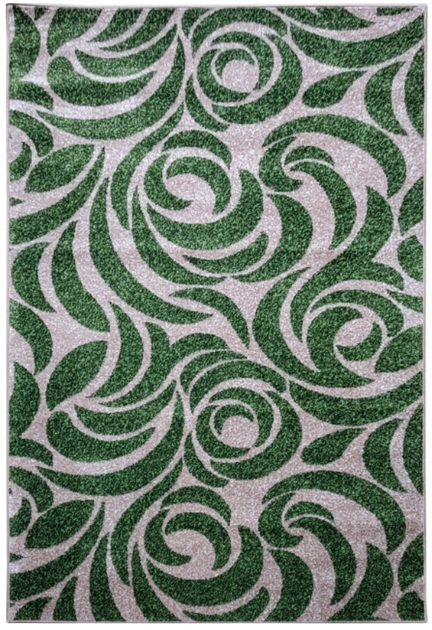 Ковровая дорожка Esprecco шириной 0.6 м. бежево зеленая Green\Beige ...