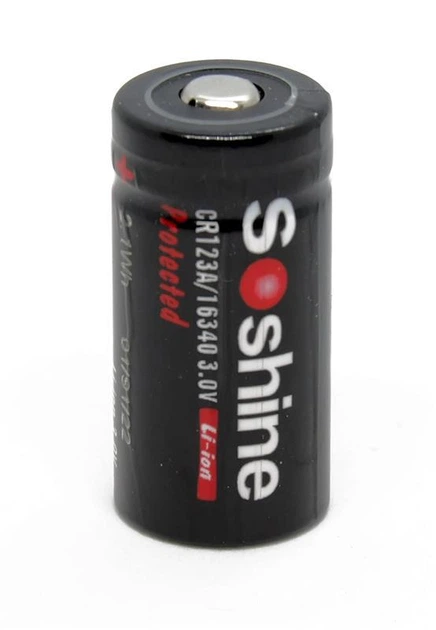 Аккумулятор Soshine Protected CR123A/16340 3.0V 700mAh 1шт (16340P-3.0-700) – фото, отзывы ...