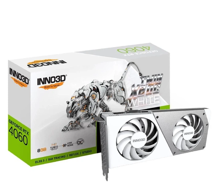 Видеокарта Inno3D GeForce RTX 4060 Twin X2 OC WHITE 8GB GDDR6 (N40602-08D6X-173051W) EU – фото ...