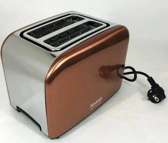 Тостер для хліба Magio MG-285 тостерниця для гарячих бутербродів 6 режимів обсмажування рожевий ...