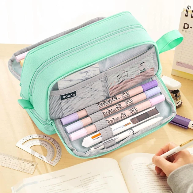 Великий пенал органайзер косметичка Angoo з 4 відділеннями для шкільного канцелярського