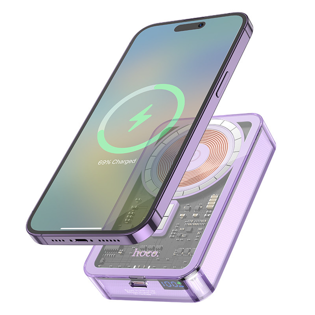 Павербанк с быстрой 20W и беспроводной зарядкой MagSafe 10000mAh HOCO ...