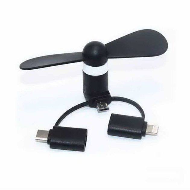 Мини-вентилятор для телефона 3в1 Micro Usb Type-c для ipad iPhone ...