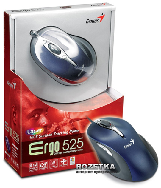 Мышь Genius Ergo 525 Laser PS2/ USB (31010862101) – фото, отзывы ...