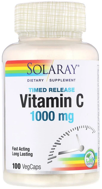 Витамин С Solaray двухфазного высвобождения Vitamin C 1000 мг 100 ...