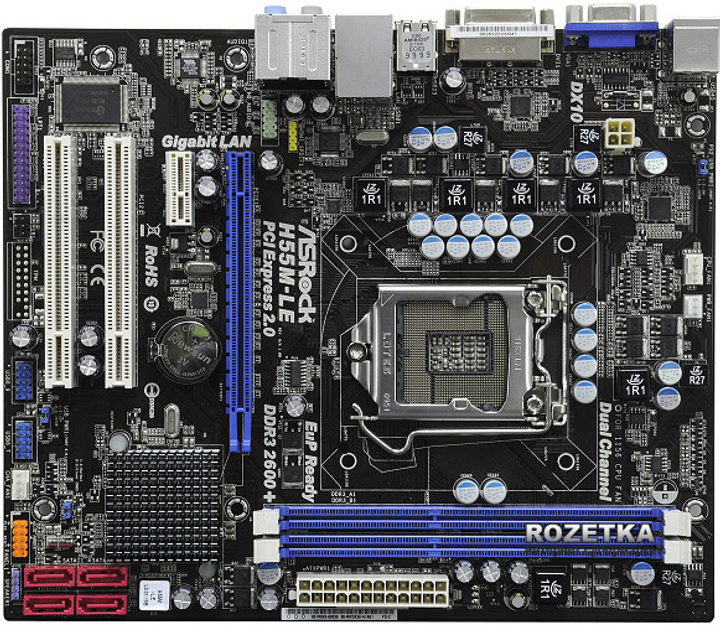 Материнская плата ASRock H55M-LE (s1156, Intel H55, PCI-Ex16) – фото ...