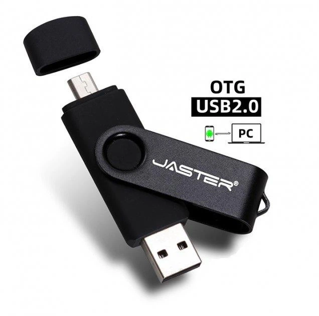 Двостороння флешка для телефона та комп'ютера USB + micro USB Jaster ...