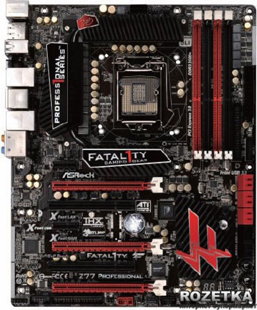 Материнская плата ASRock Fatal1ty Z77 Professional (s1155, Intel Z77 ...