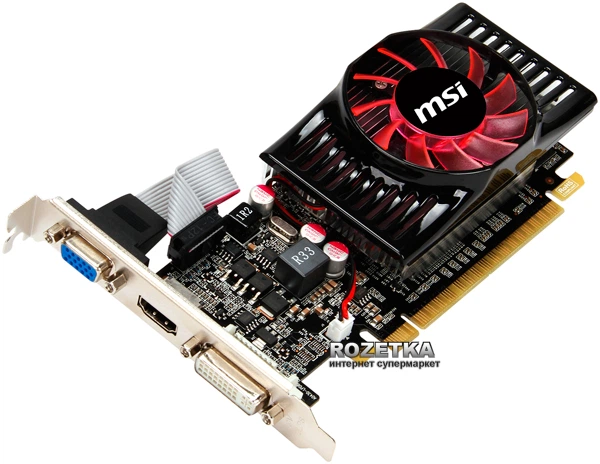 Видеокарта MSI PCI-Ex GeForce GT 620 LP 2048MB GDDR3 (64bit) (700/1000 ...