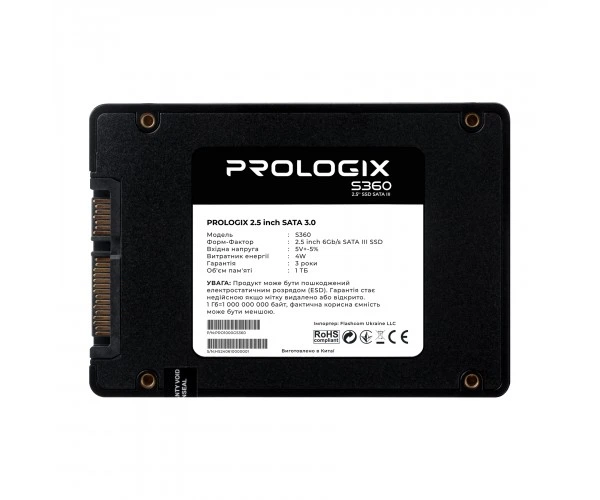 Накопичувач SSD 1TB Prologix S360 2.5" SATAIII TLC (PRO1000GS360) – фото, отзывы, характеристики ...