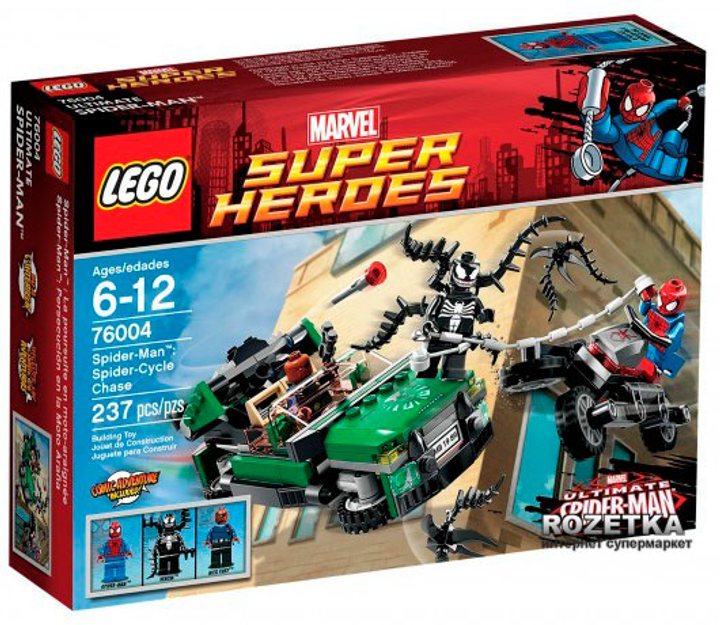 Конструктор LEGO Super Heroes Человек-Паук: Погоня на спайдерцикле ...