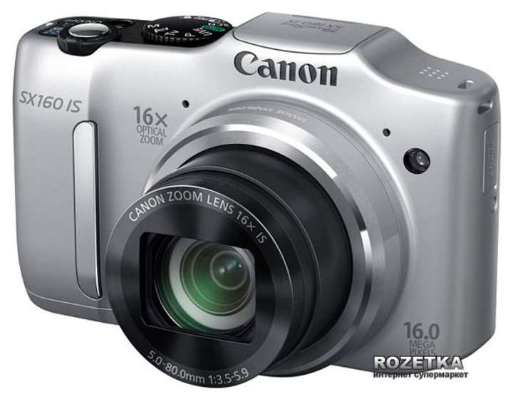 Фотоаппарат Canon PowerShot SX160 IS Silver (6802B008) купить на ...