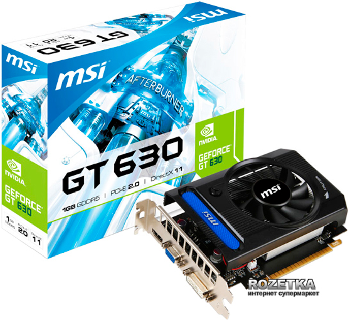 Видеокарта MSI PCI-Ex GeForce GT 630 1024MB GDDR5 (128bit) (810/3200 ...