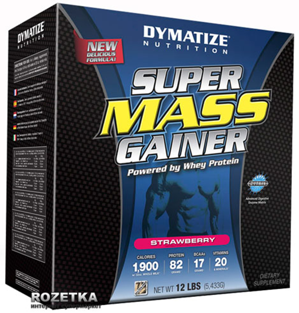 Гейнер Dymatize Nutrition Super Mass Gainer 5.4 кг Strawberry ...