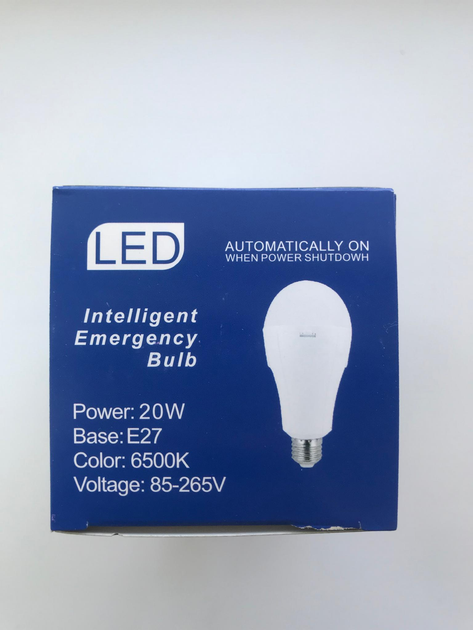 Светодиодная лед LED аккумуляторная лампа 20ватт 20W Е27 белый свет ...