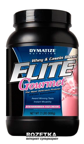 Протеин Dymatize Nutrition Elite Gourmet 908 г Strawberry (705016433254 ...
