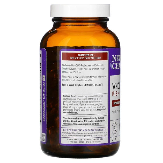 Жирні кислоти Wholemega Fish Oil, 120 капсул New Chapter 000298647 ...