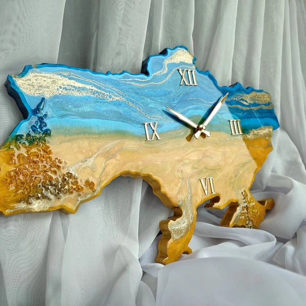 Настінний годинник Kodi Lux Мапа України 40х25 см Kd4025kl купити онлайн на Rozetka