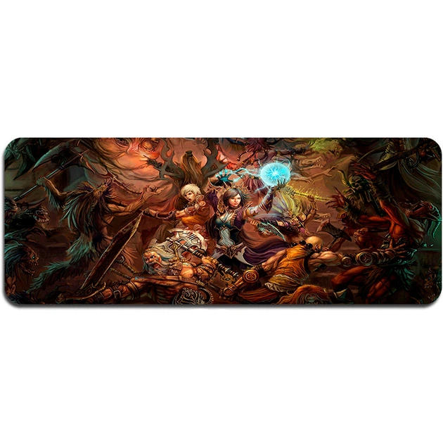 Коврик 400*900 тканевой "Diablo17" с боковой прошивкой, толщина 2 мм ...