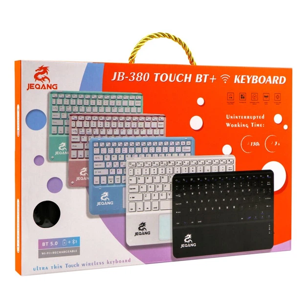 Комп'ютерна бездротова клавіатура JEQANG JB-380 Mini Bluetooth V5.0 78 клавіш, роз'єм Type-C для ...