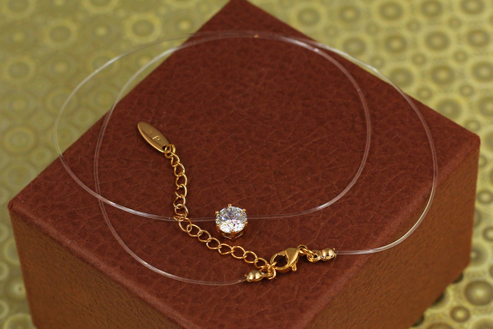 Леска Xuping Jewelry с кулоном 7 мм 40 см добавка 5 см золотистая от ...