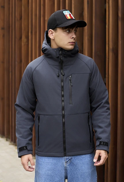 Мужская Спортивная Куртка Стаф Серая Демисезонная Staff Soft Shell Flox Gray XS (297018) от ...