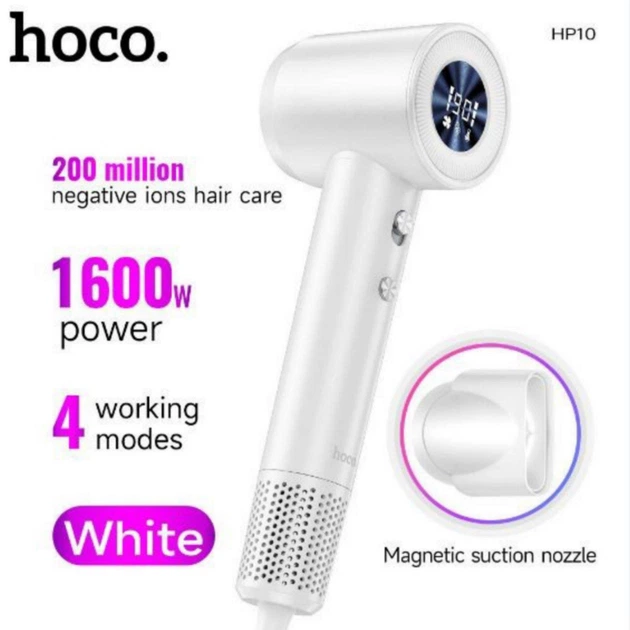 Фен для укладання волосся Hoco HP10 з контролем температури White ...