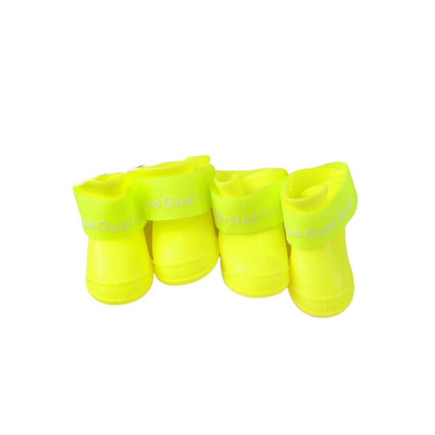 Резиновые сапоги для собак водонепроницаемые Pet Style "Rain" Желтые 4 ...