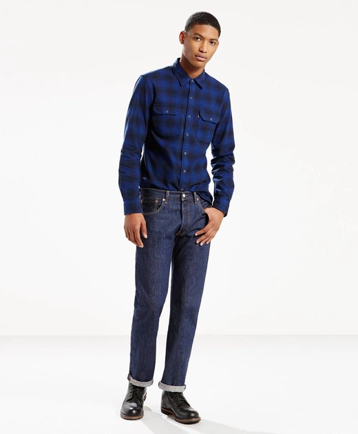Мужские джинсы Levi's 501 — Rinse W40 L32 Темно-синий (005010115 ...