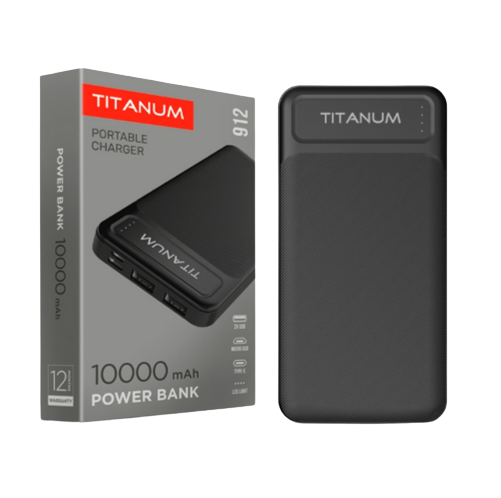 Павербанк 10000 mAh Titanum TPB-912-B чорний – фото, отзывы, характеристики в интернет-магазине ...