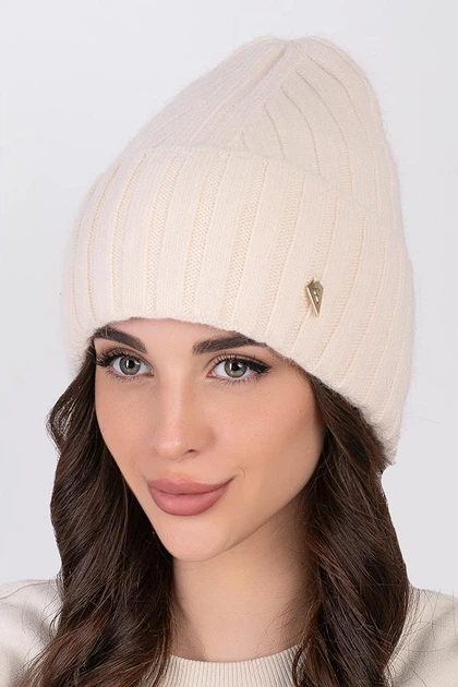 Женская шапка Flirt Аника 56-58 молоко от продавца: Карамелька – в интернет-магазине ROZETKA ...