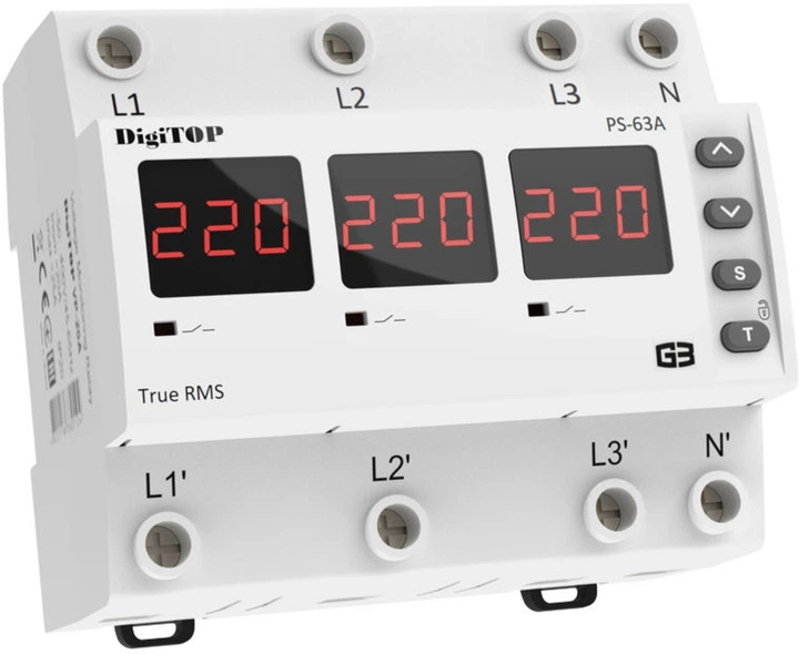 Переключатель фаз DigiTOP (PS-63A M6R) – фото, отзывы, характеристики в интернет-магазине ...