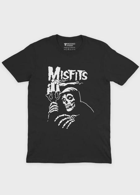Чоловіча футболка MODNO з рок принтом "Misfits" M Чорний (TS001-5-BL-004-2-418-M) от продавца ...