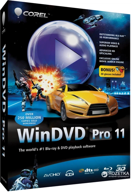 Corel WinDVD Pro 11 Mini-Box английская версия на 1ПК (коробочная ...