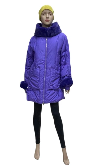 Куртка женская зимняя Mishele удлиненная с эко-мехом 25467 50 фиолетовый от продавца: Авантажно ...