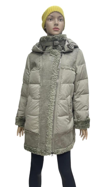 Куртка женская зимняя Mishele косуха с эко-мехом 25445 46 оливковый – Брендовая одежда | ROZETKA