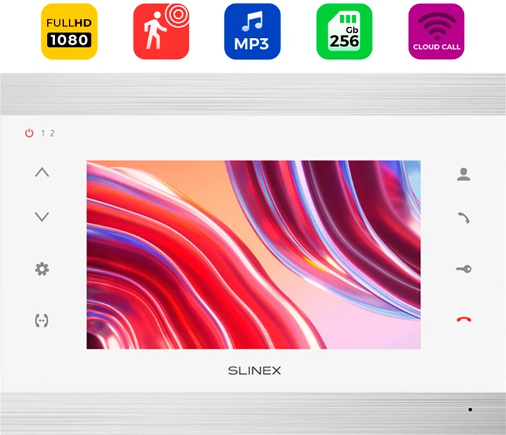 Wi-Fi Відеодомофон Slinex SL-07N Cloud - Silver-White – купити онлайн на ROZETKA