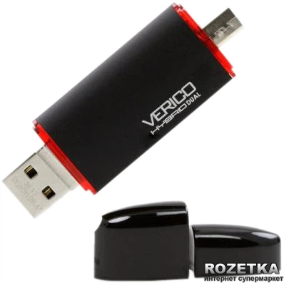 Флеш память USB Verico Hybrid Dual 32GB Black (1UDOV-MKBK33-NN) – фото ...