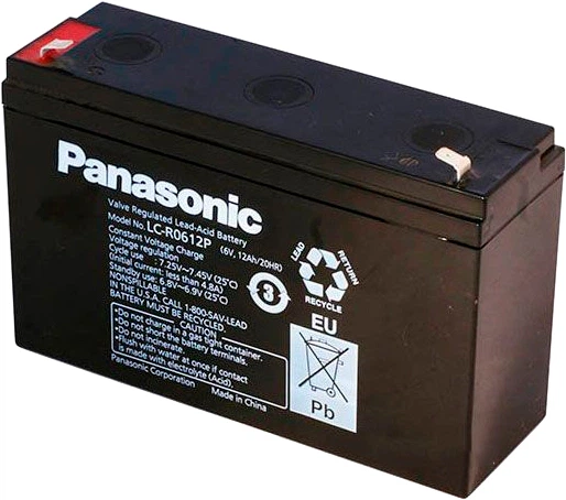 Аккумуляторная батарея Panasonic 6V 12Ah (LC-R0612P) – фото, отзывы ...