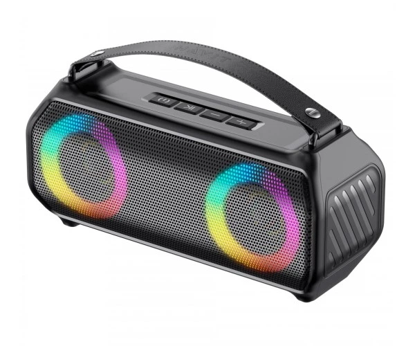 Портативна колонка Havit HV-SK888BT, Black, 10 Вт, Bluetooth, RGB підсвічування, USB, microSD ...