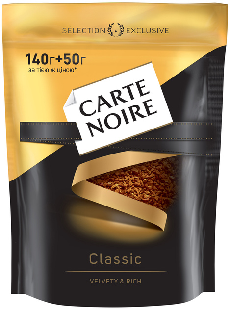 Купить Кофе растворимый Carte Noire Classic 140+50 г (8711000687482 ...