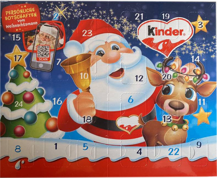 Новогодний адвент-календар Kinder Mix Tisch Adventskalender 113 г ...