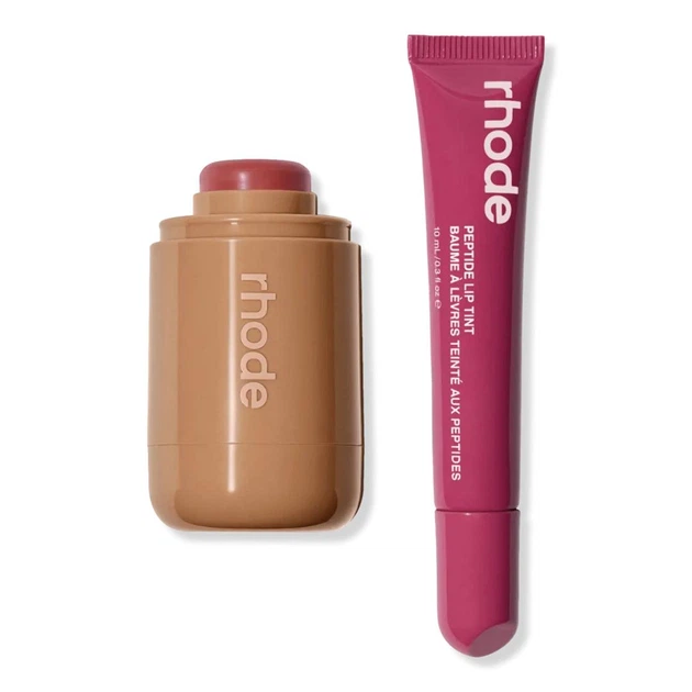 Набор косметики Rhode Peptide Lip Tint Raspberry jelly + Rhode Pocket ...